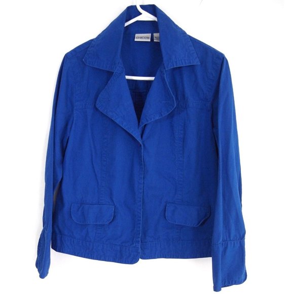 Chico's | Jackets & Coats | Chicos Womens Jacket M Hidden Button ...